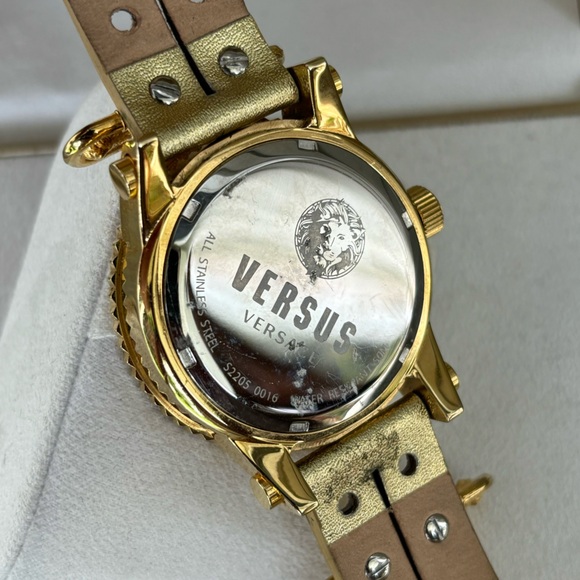 Versace | Accessories | Versace Goldtone Chrome Watch | Poshmark